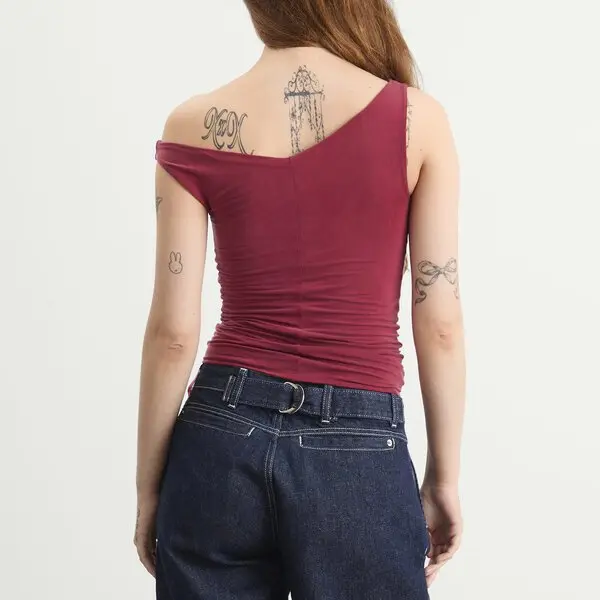 新品　Peachy den オフショル　タンクトップ　The Kylie Top Kylie Top, Graphite – Peachy Den